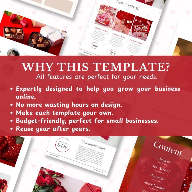 Valentine Catalogue Canva Template | Editable Small Business Templates ...