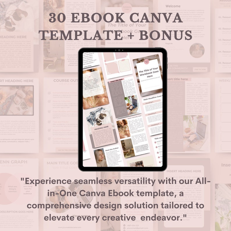 30 Multipurpose E-book Template Customized E-book Pages Canva E-book ...