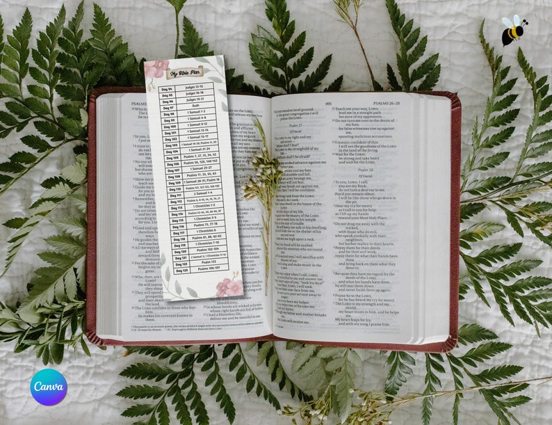 One Year Chronological Bible Reading Bookmarks for Completing the Bible ...