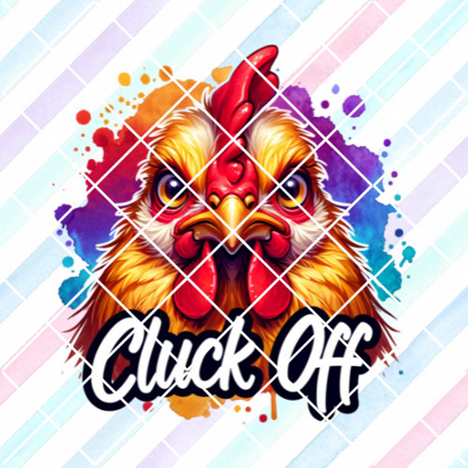 Cluck off Chicken - PNG Digital Download - Commercial Use Clip Art ...