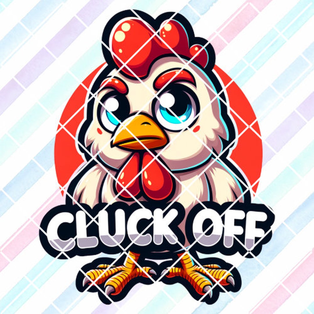 Funny Chicken - PNG Digital Download - Commercial Use Clip Art, Bright ...