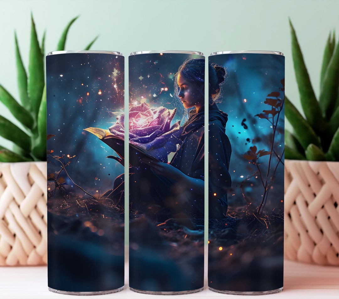 Book Magic - 20 Oz Skinny Tumbler Sublimation Design Digital Download ...