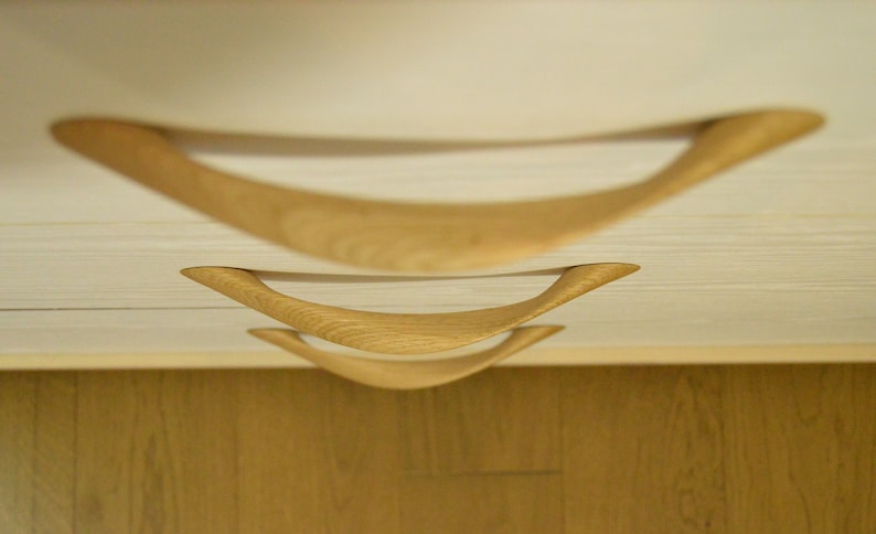 Handcrafted Twisted Oak Cabinet Handles - Modern Farmhouse Drawer Pulls ...