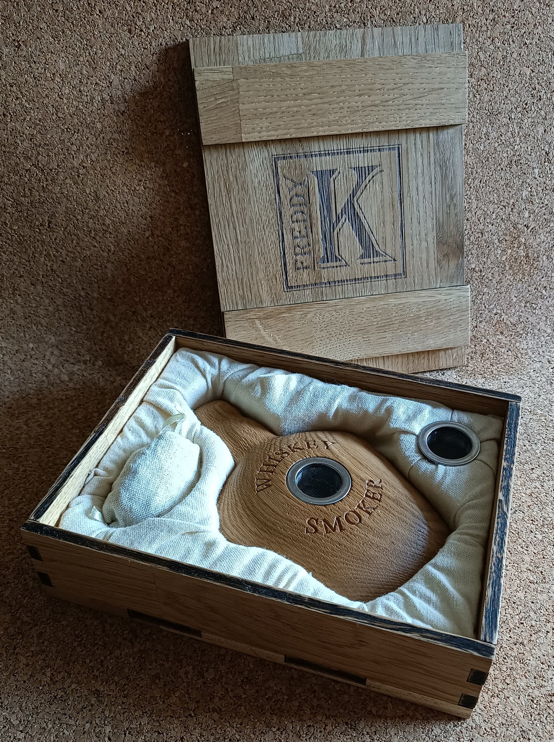 Personalized Whiskey Smoker Gift Set: Engraved Oak Box - Etsy