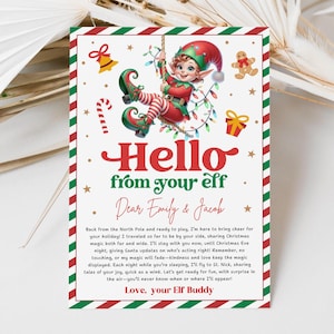 Editable Elf Arrival Letter, Elf Hello Letter From Elf, Christmas Elf ...