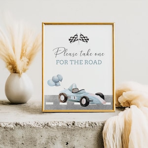 Editable Racing Party Signs Bundle, First Lap Around the Track Fast One ...