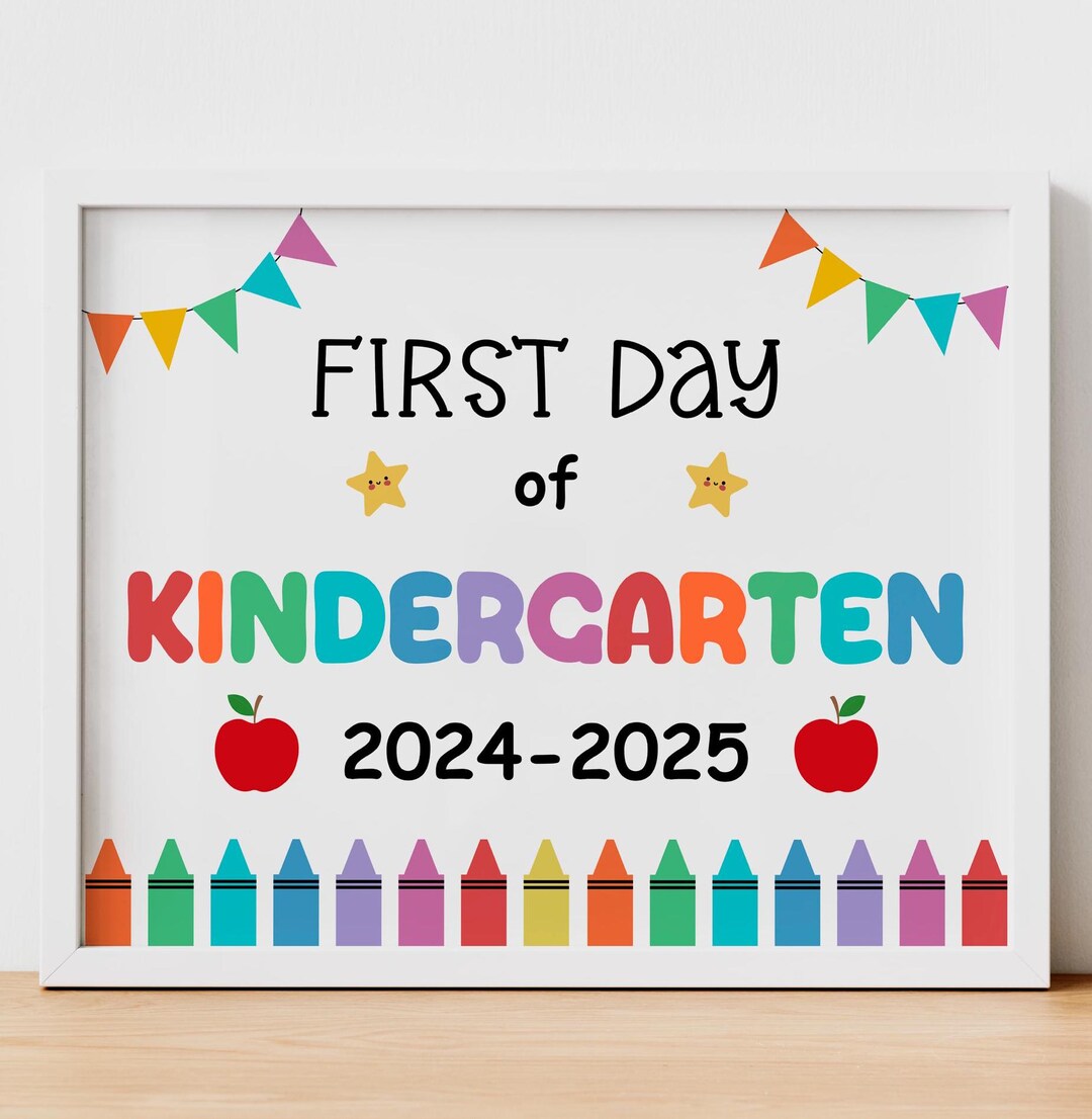Back to School Sign First Day of School Printable First Day of ...