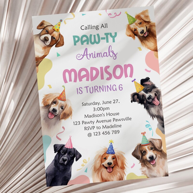 Puppy Party Invitation - Etsy