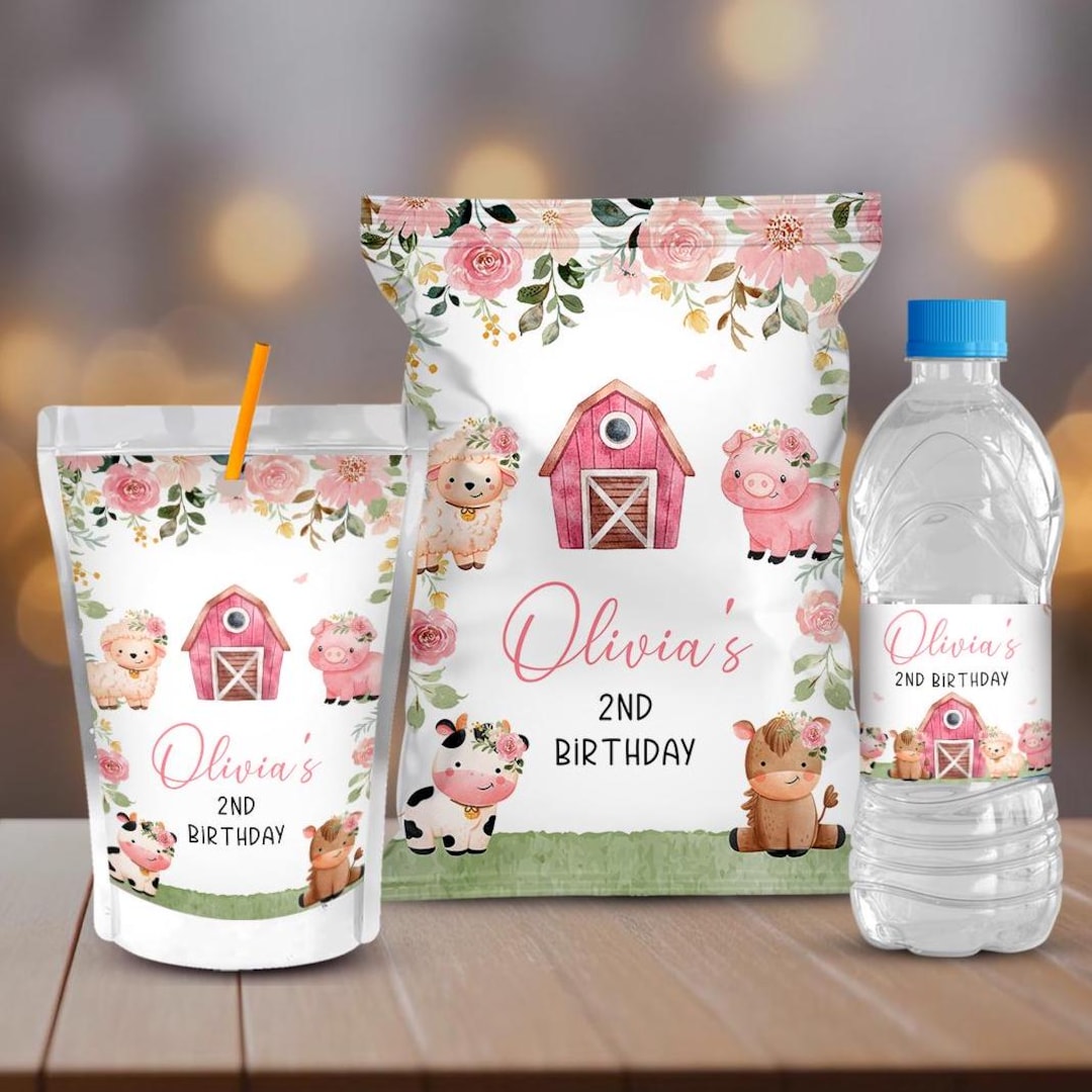 Editable Farm Birthday Party Package | Barnyard Decor | Girl Farm Theme ...