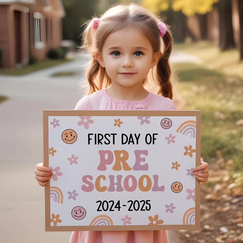 Back to School Sign First Day of School Sign Printable First Day of ...