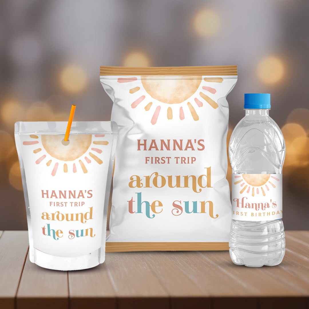 Editable Sun Party Kit, Boho Sun Birthday Decoration, Printable First ...
