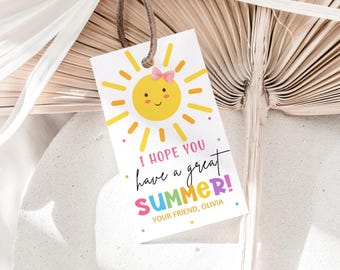 Editable Last Day of School Tag End of Year Teacher Gift Tags Great ...