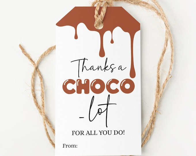 Chocolate Gift Tag, Candy Bar Treat Tag, Nurse Employee Staff Teacher ...