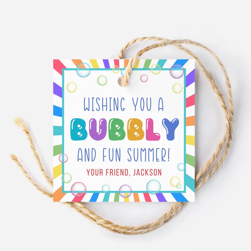 Bubbles Tag - Etsy