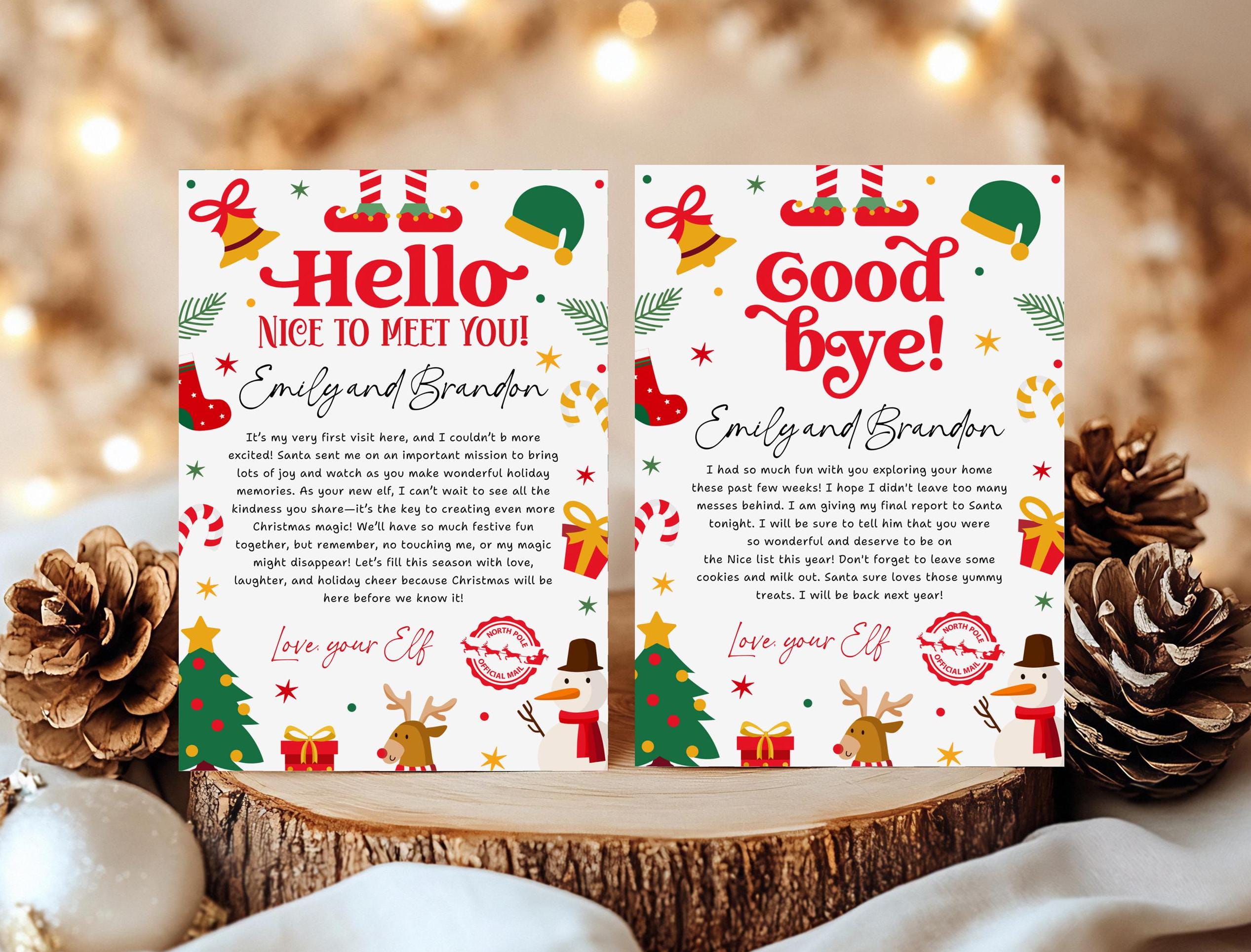 Editable Elf Arrival & Goodbye Letter, Canva Template (digital Download ...