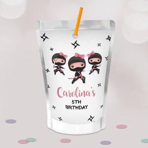 Ninja Girl Birthday Party Package, Editable Ninja Birthday Decor, Pink ...