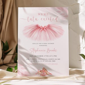 Tutu Baby Shower Invitation, We’re Tutu Excited Baby Shower Invite ...