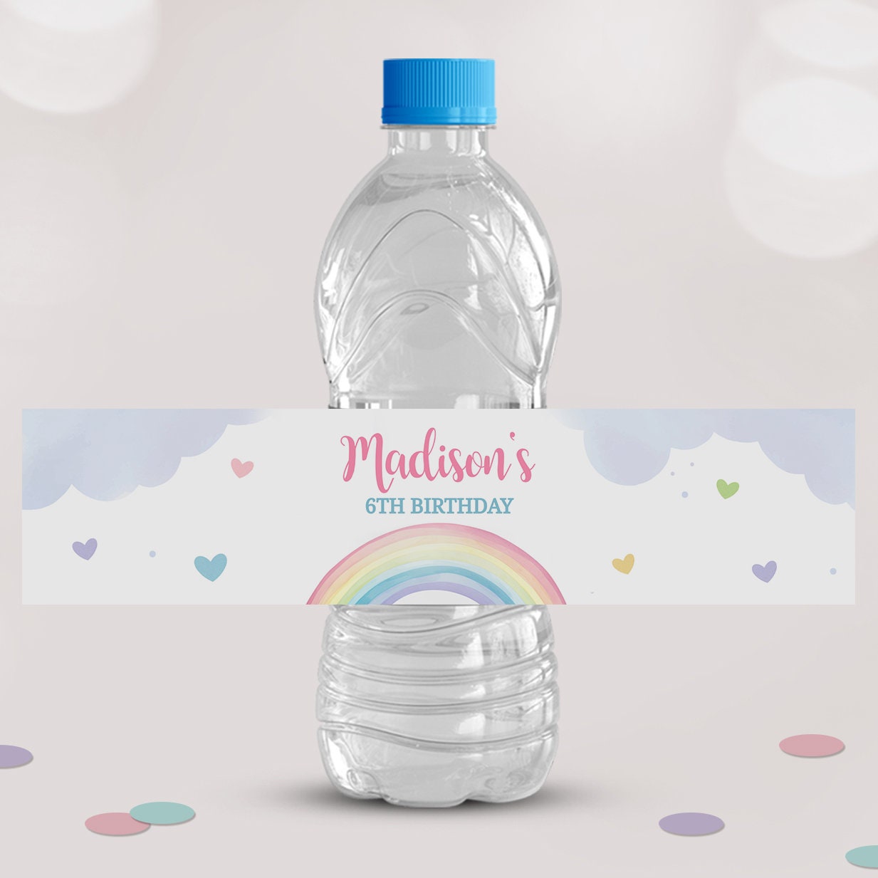 Rainbow Party Kit, Watercolor Birthday Decoration, Printables Chip Bag ...