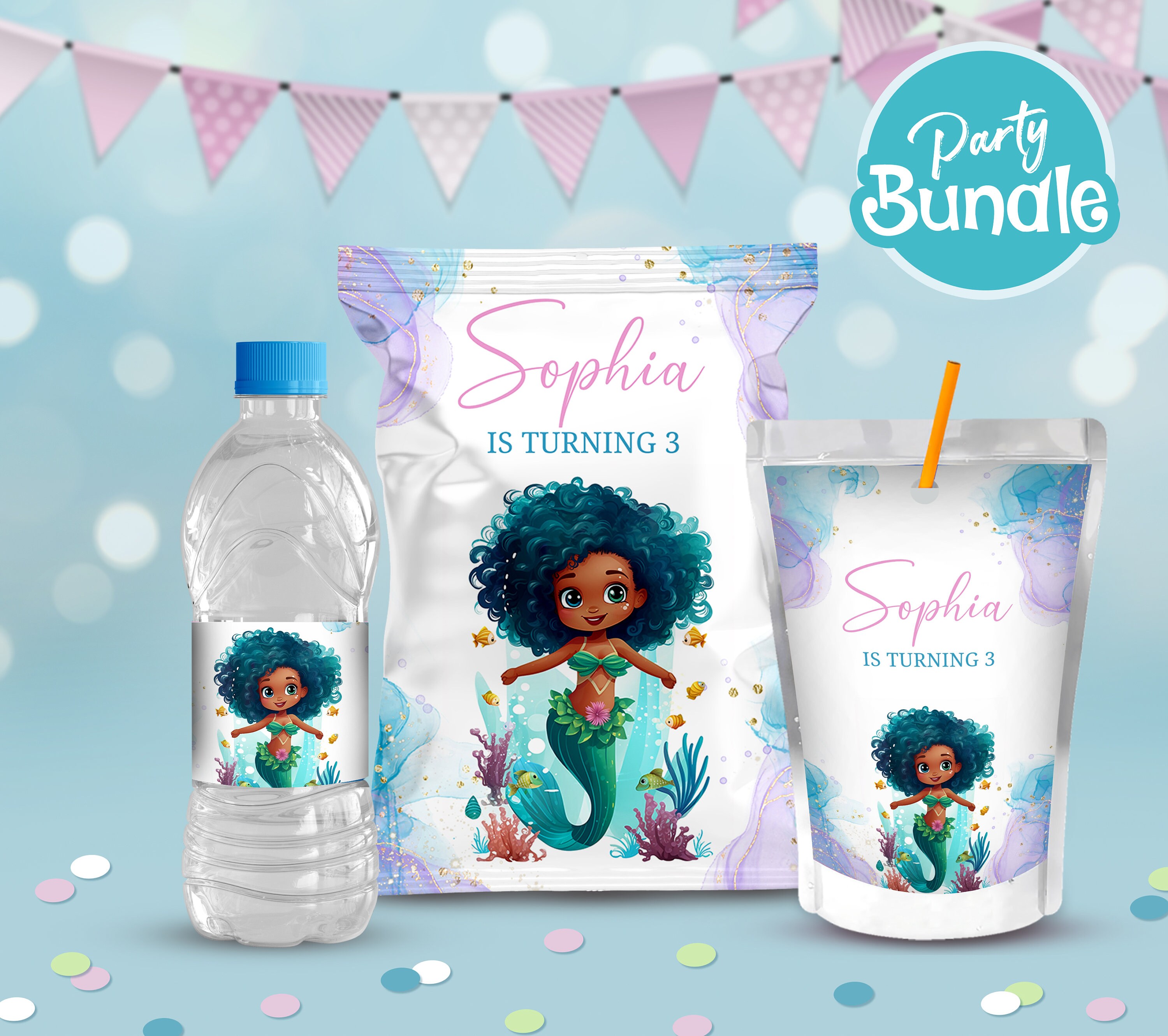 Little Mermaid Ariel African Party Package Little Mermaid - Etsy