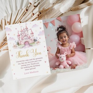 Princess Thank You Card Princess Thank You Note Download Princess Party ...