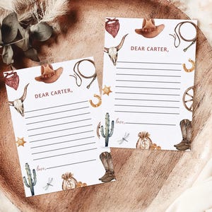 EDITABLE My First Rodeo Time Capsule Sign Note Card Cowboy First ...