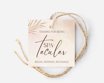 Spa-tacular Teacher Gift Tags, Teacher Appreciation Gift, Spa Gift, End ...