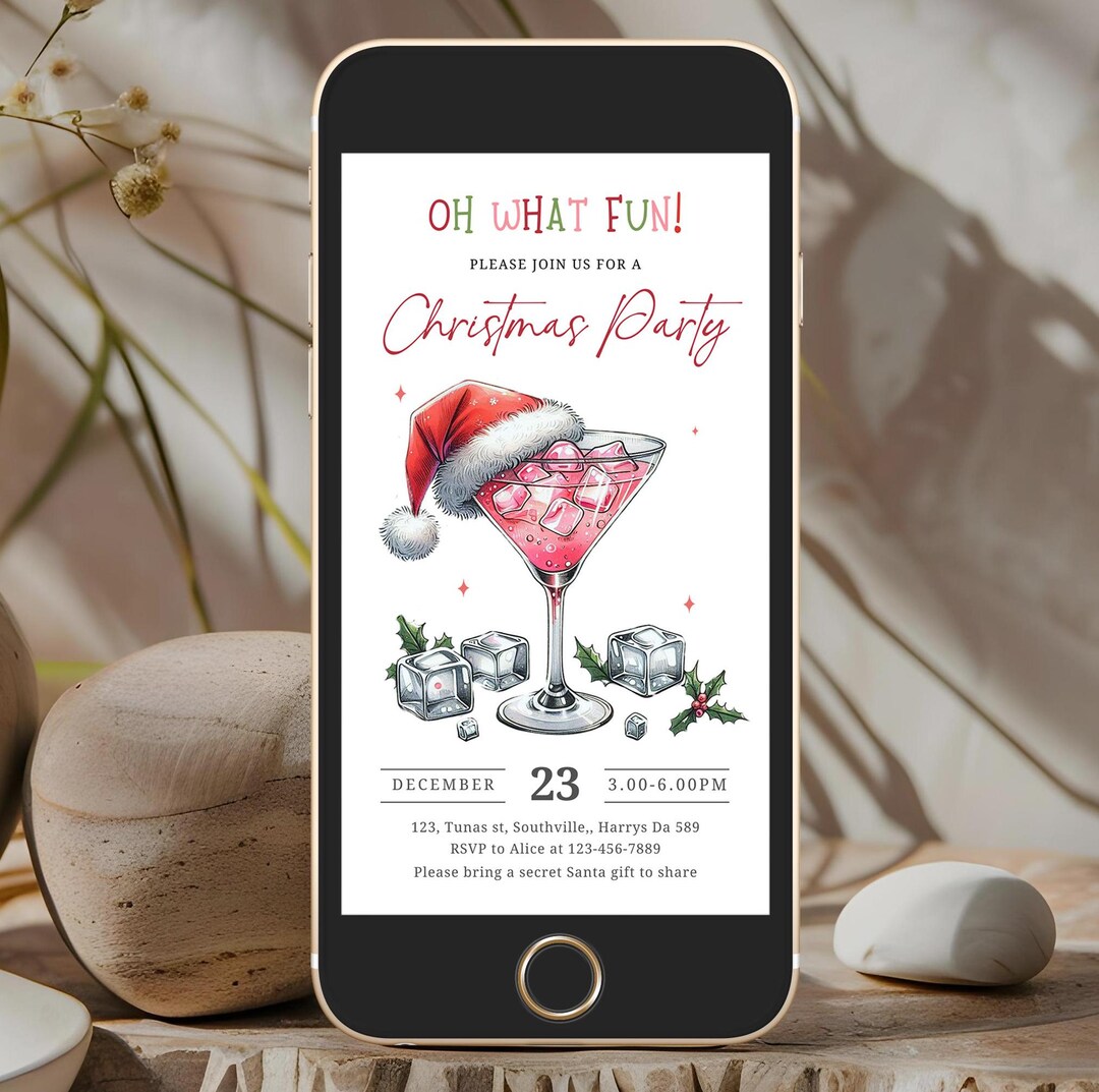 Editable Christmas Party Invitation, Christmas Invitation, Party ...