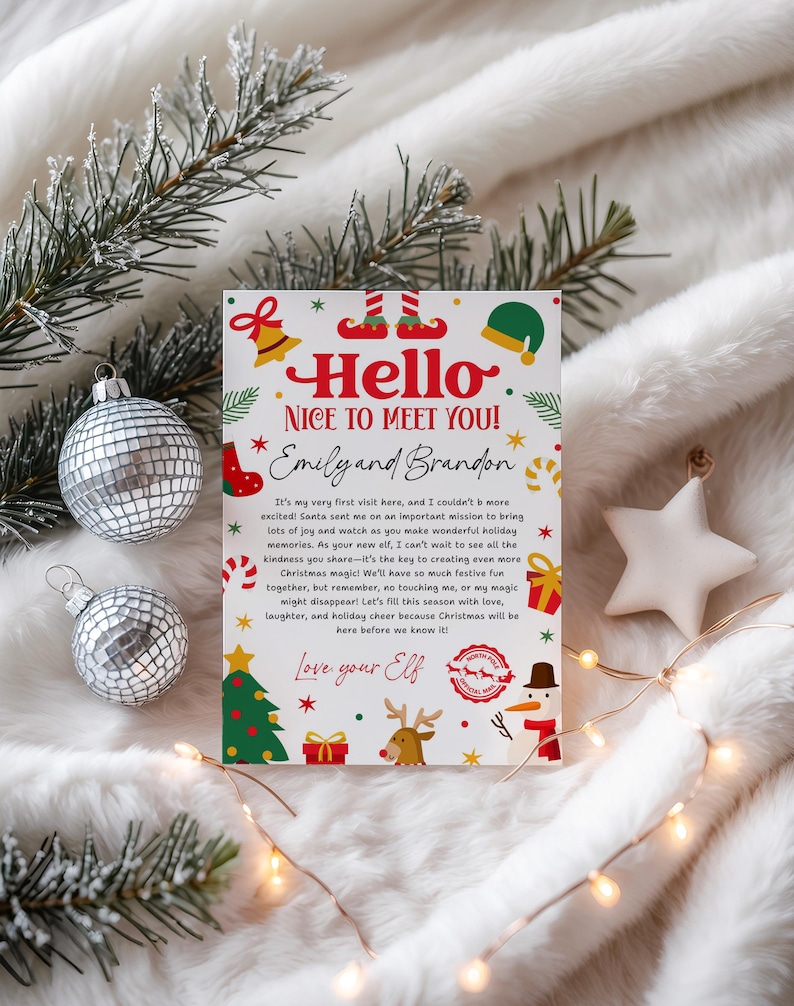 Editable Elf Arrival Letter, First Visit, Christmas Welcome (canva ...