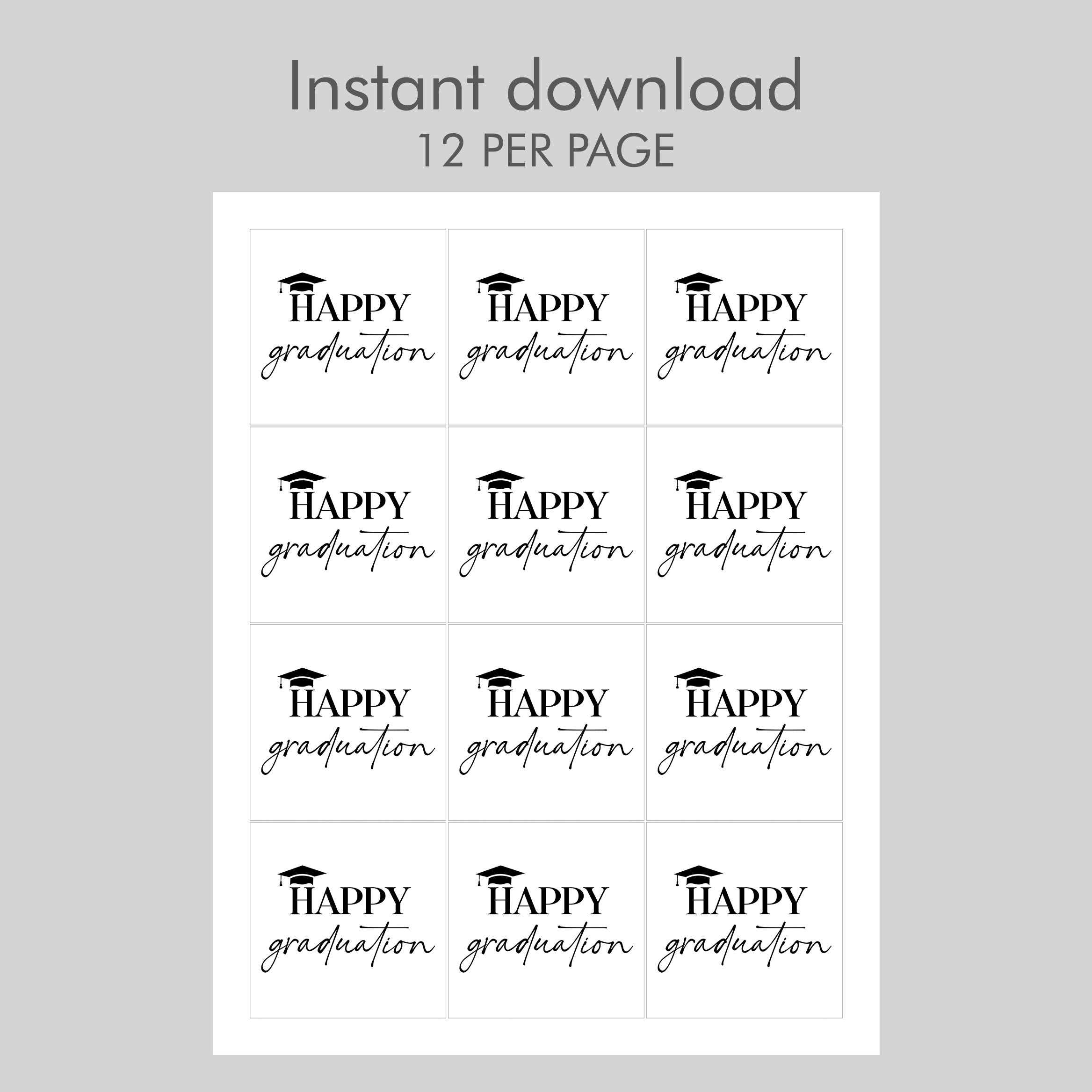 Happy Graduation Gift Tag, Graduation Gift Tag, Graduate Gift Tag ...