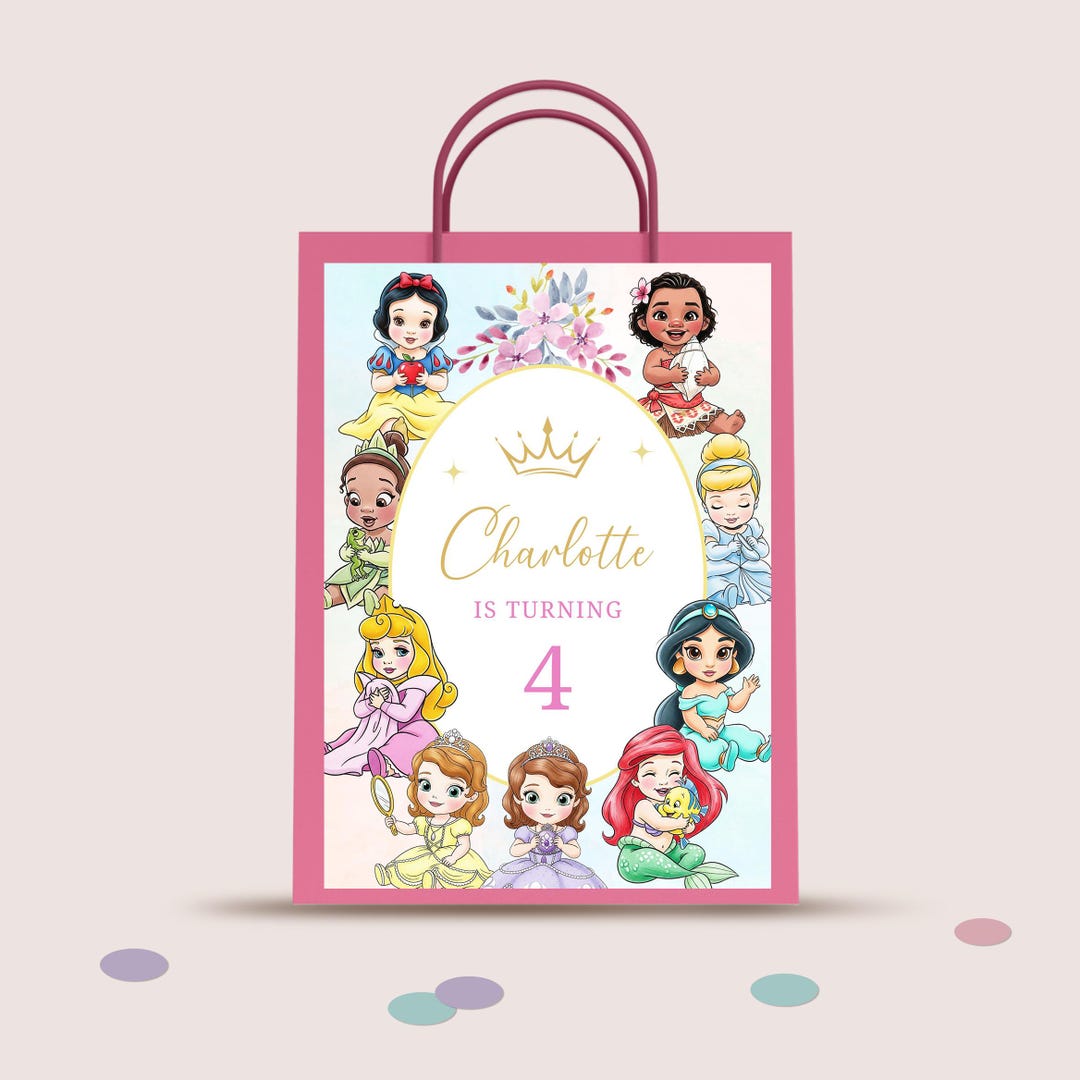 Princess Goodie Bags, Princess Candy Bags, Princess Party Favor Bags ...