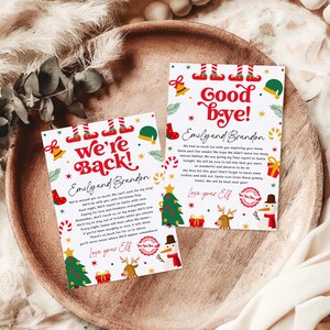Elf Arrival and Goodbye Letter Set, Hello From the Elves Letter for ...