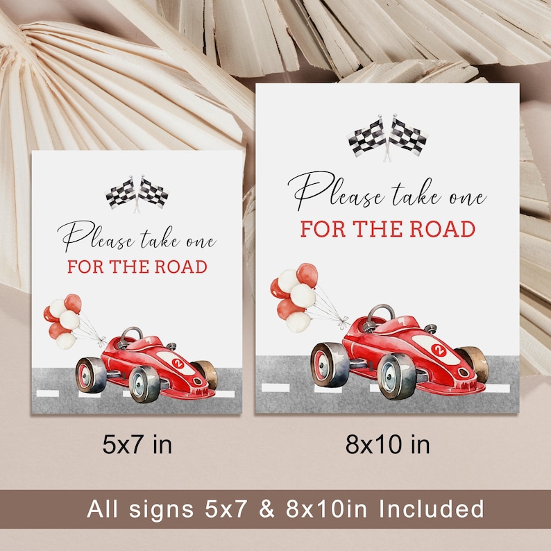 Editable Race Car Party Sign Bundle, TWO FAST Birthday (printable) - Etsy