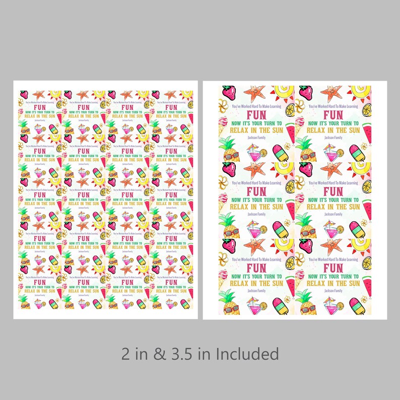Summer Teacher Appreciation Gift Tag Template, Printable Your Turn to ...