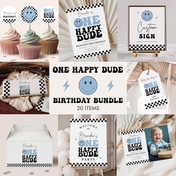 One Happy Dude Theme - Etsy