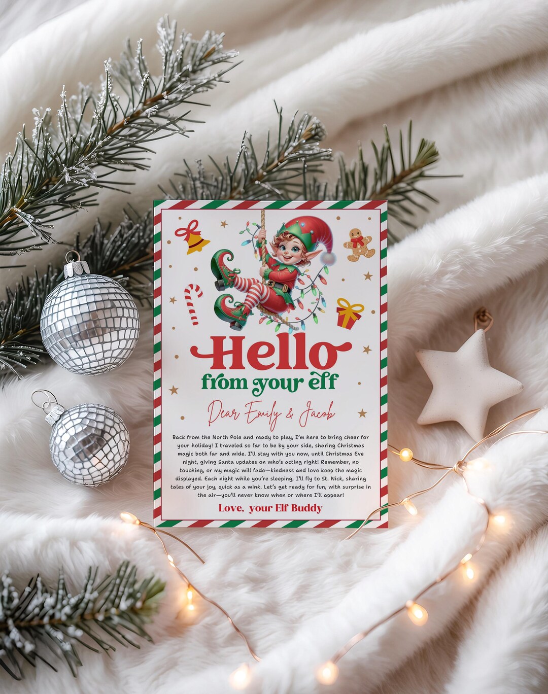 Editable Elf Arrival Letter, First Time Elf Printable (canva Template ...