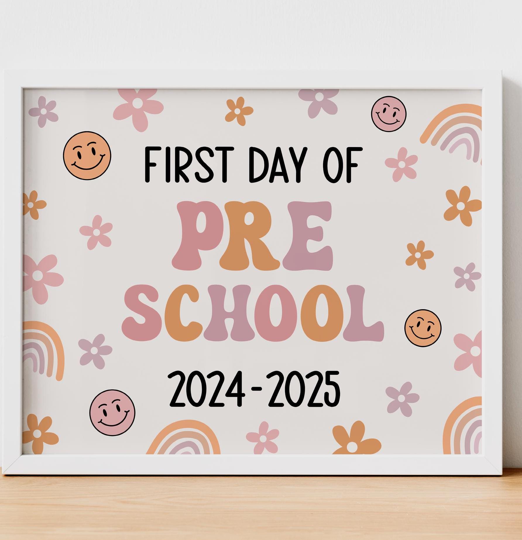 Back to School Sign First Day of School Sign Printable First Day of ...