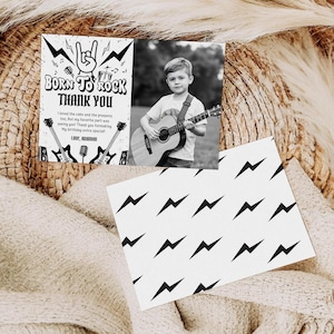 Rock Star Photo Thank You Card Template, Editable (printable) - Etsy