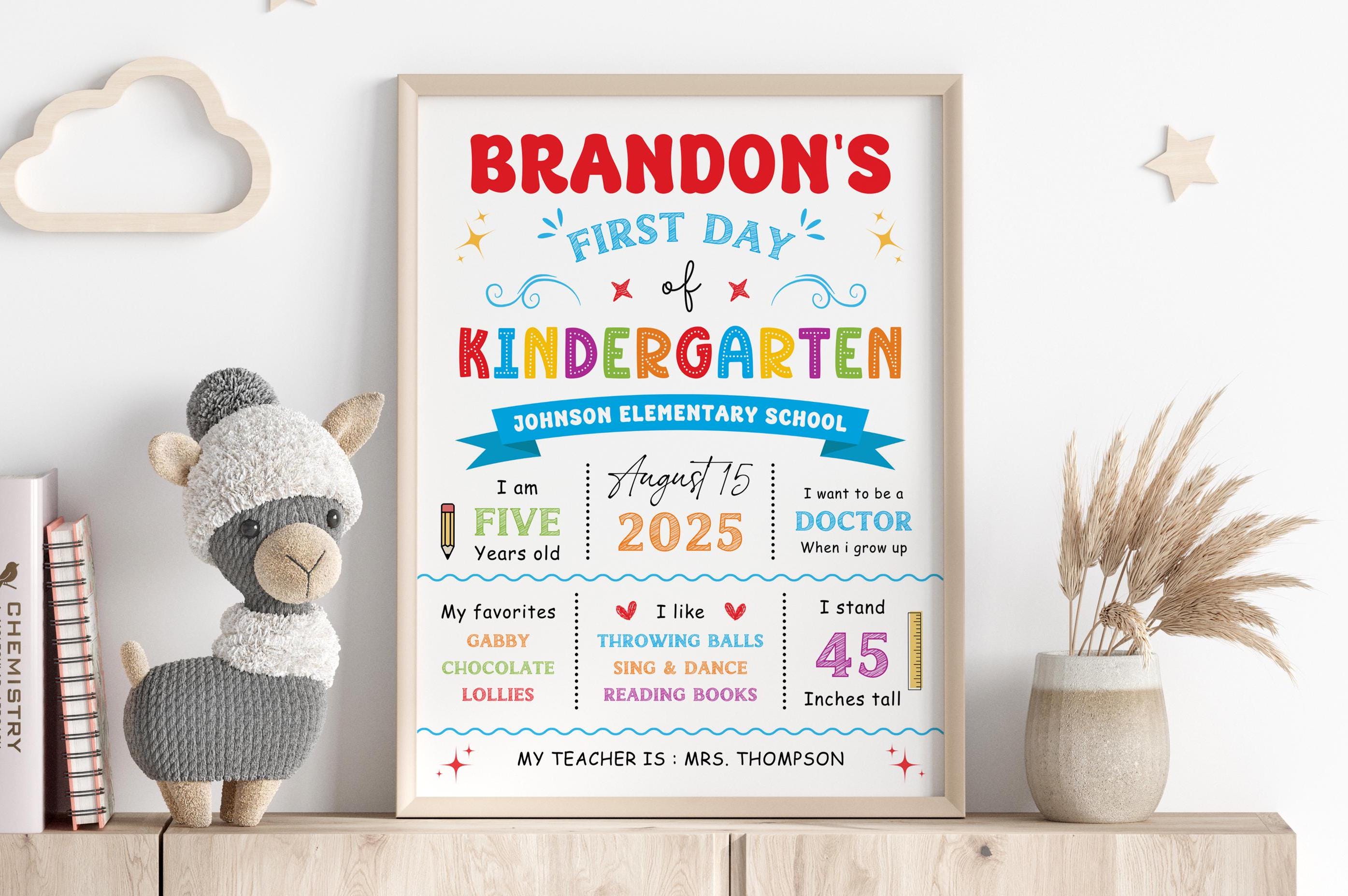 Editable First Day of School Sign, Chalkboard Design (instant Download ...
