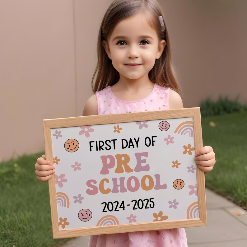 Back to School Sign First Day of School Sign Printable First Day of ...