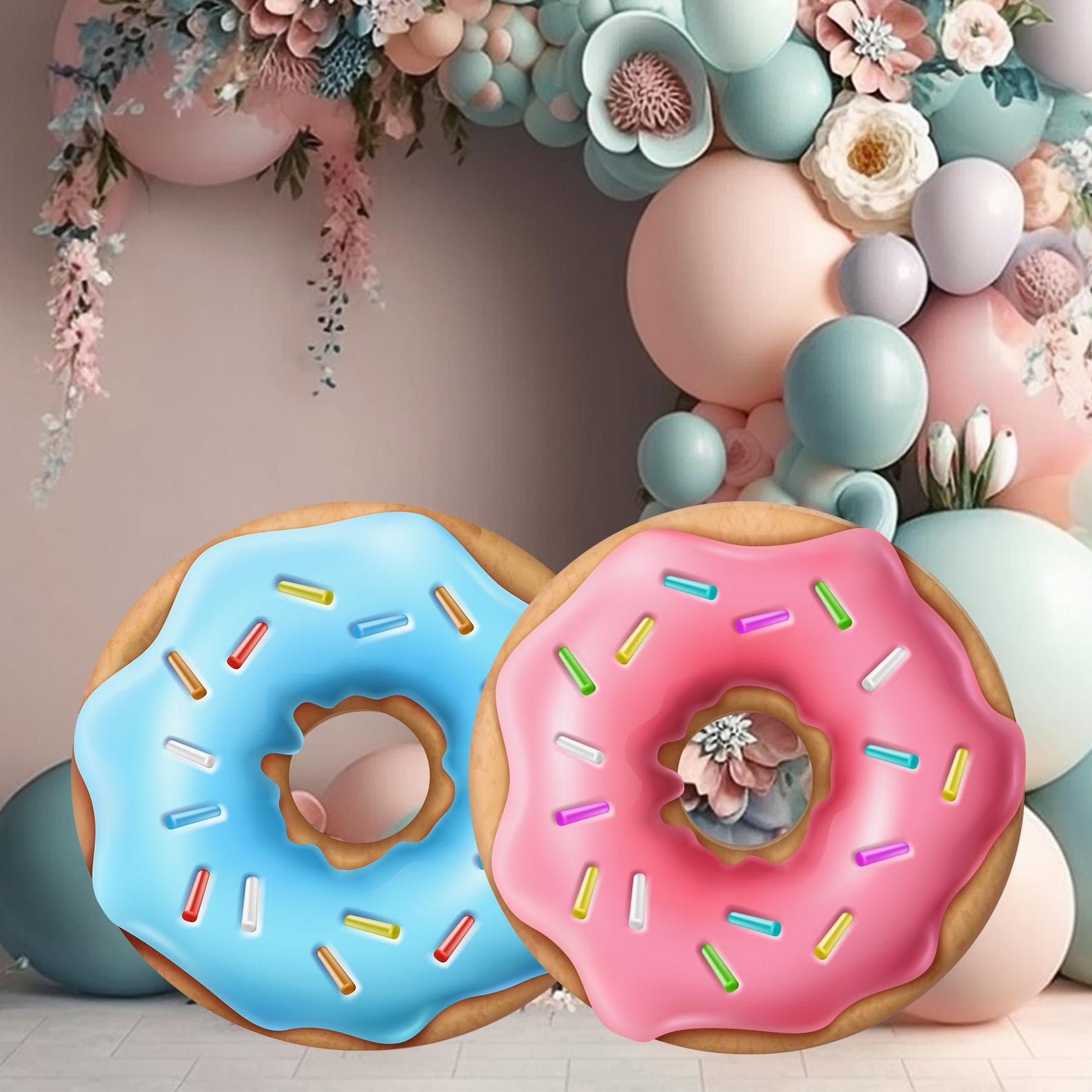 Donut Cutout, Candyland Birthday Party Prop (digital Download) - Etsy
