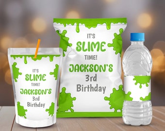 Slime Birthday Party Kit, Printable Favor Labels (digital) - Etsy