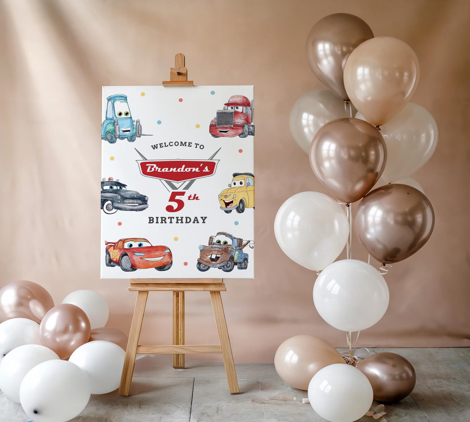 Cars Birthday Party Welcome Sign, Cars Welcome Sign, Lightning Mcqueen ...