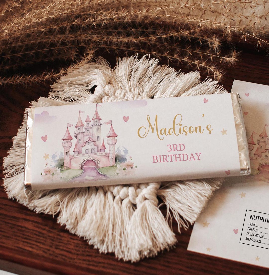 EDITABLE Princess Candy Bar Wrapper Chocolate Bar Wrappers Royal ...