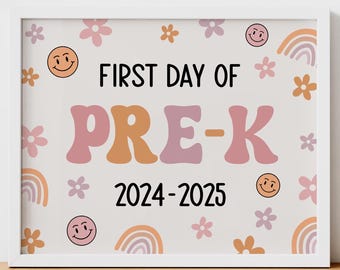 First Day of Pre-k Svg-png Sign Instant Digital Download Back to School ...