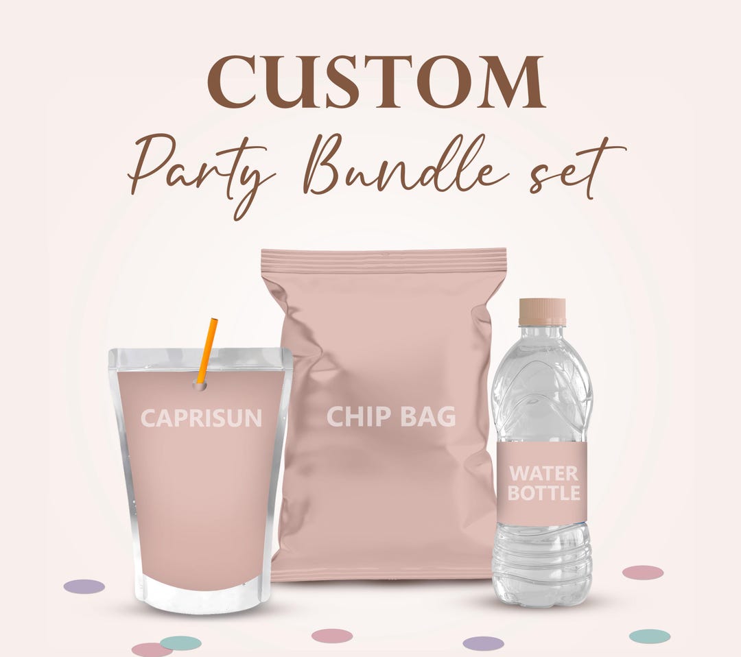 3 Custom Party Bundle Set, Custom Party Favors, Custom Birthday Labels ...