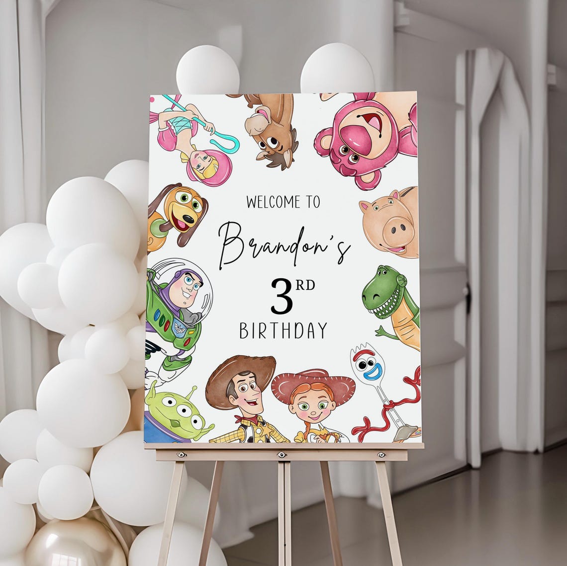 Toy Story Birthday Welcome Sign, Colorful Poster (digital Download) - Etsy