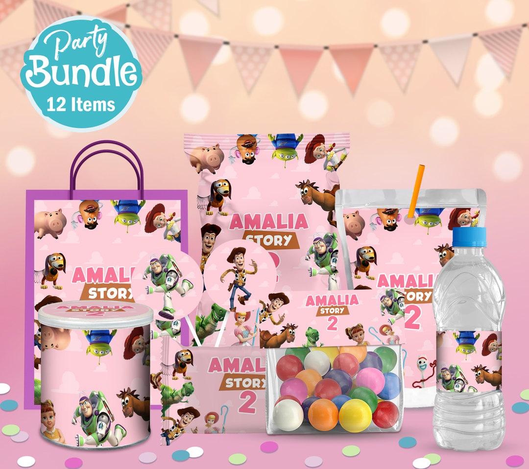 Toy Story Girl Party Package, Pink Toy Story Girl Birthday Printables ...