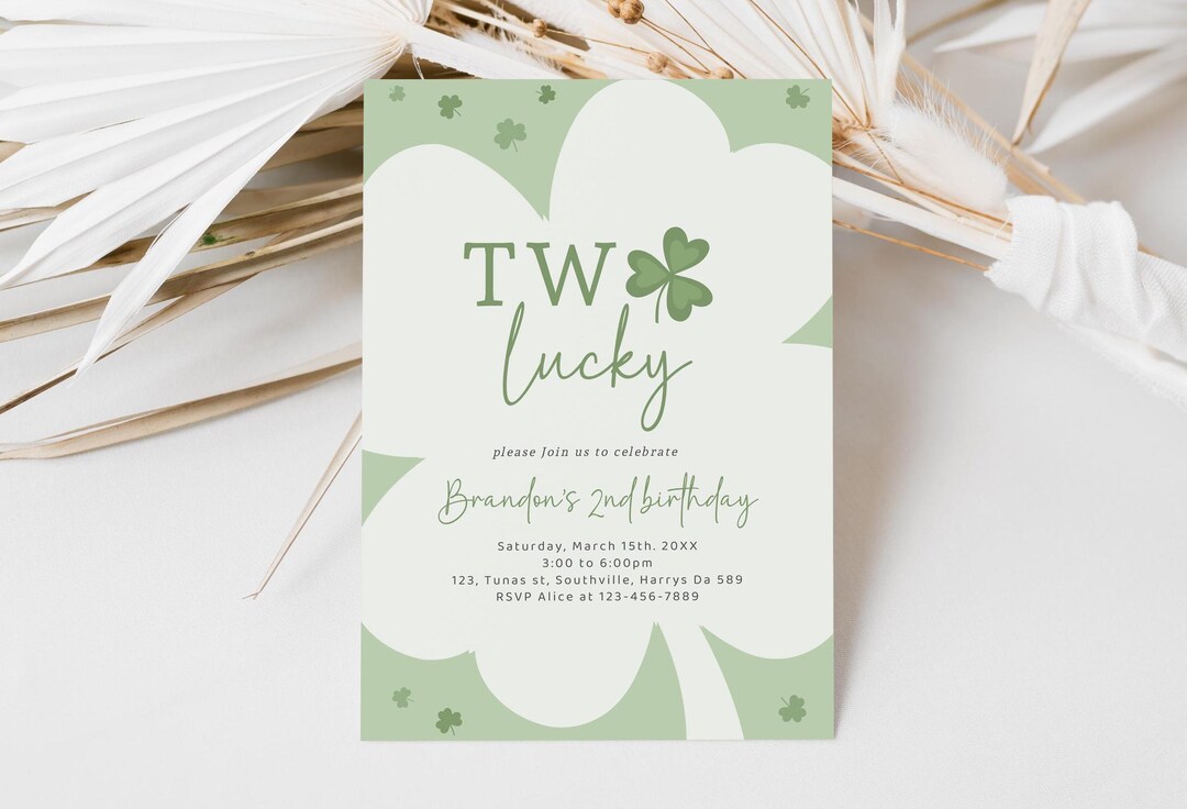 Two Lucky St. Patrick's Day Shamrock Four Leaf Clover First 2nd ...
