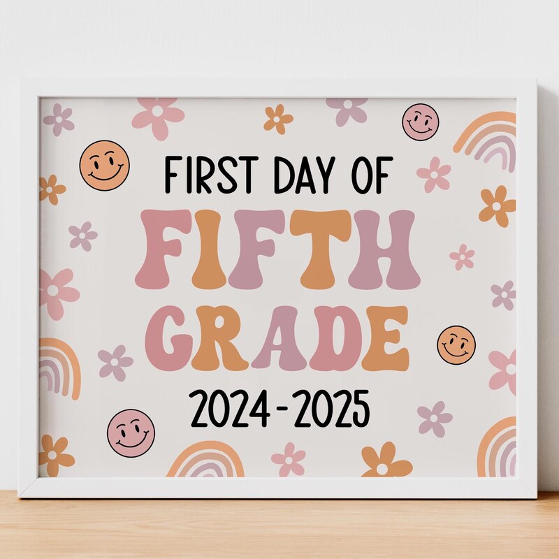 5th Grade Sign - Etsy