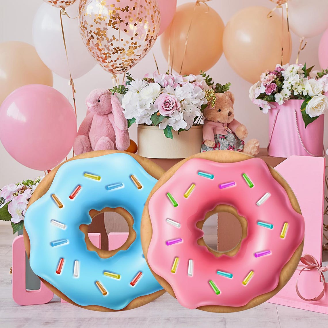 Donut Cutout, Candyland Birthday Party Prop (digital Download) - Etsy